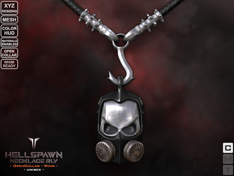 Second Life Marketplace - **RE** Hellspawn Necklace M1 RLV - UNISEX - OpenCollar - Whim Ready